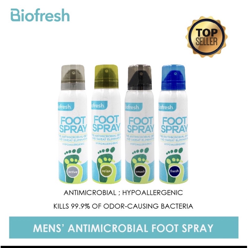 Biofresh Antimicrobial Foot Spray for Men 100ml | Shopee Philippines