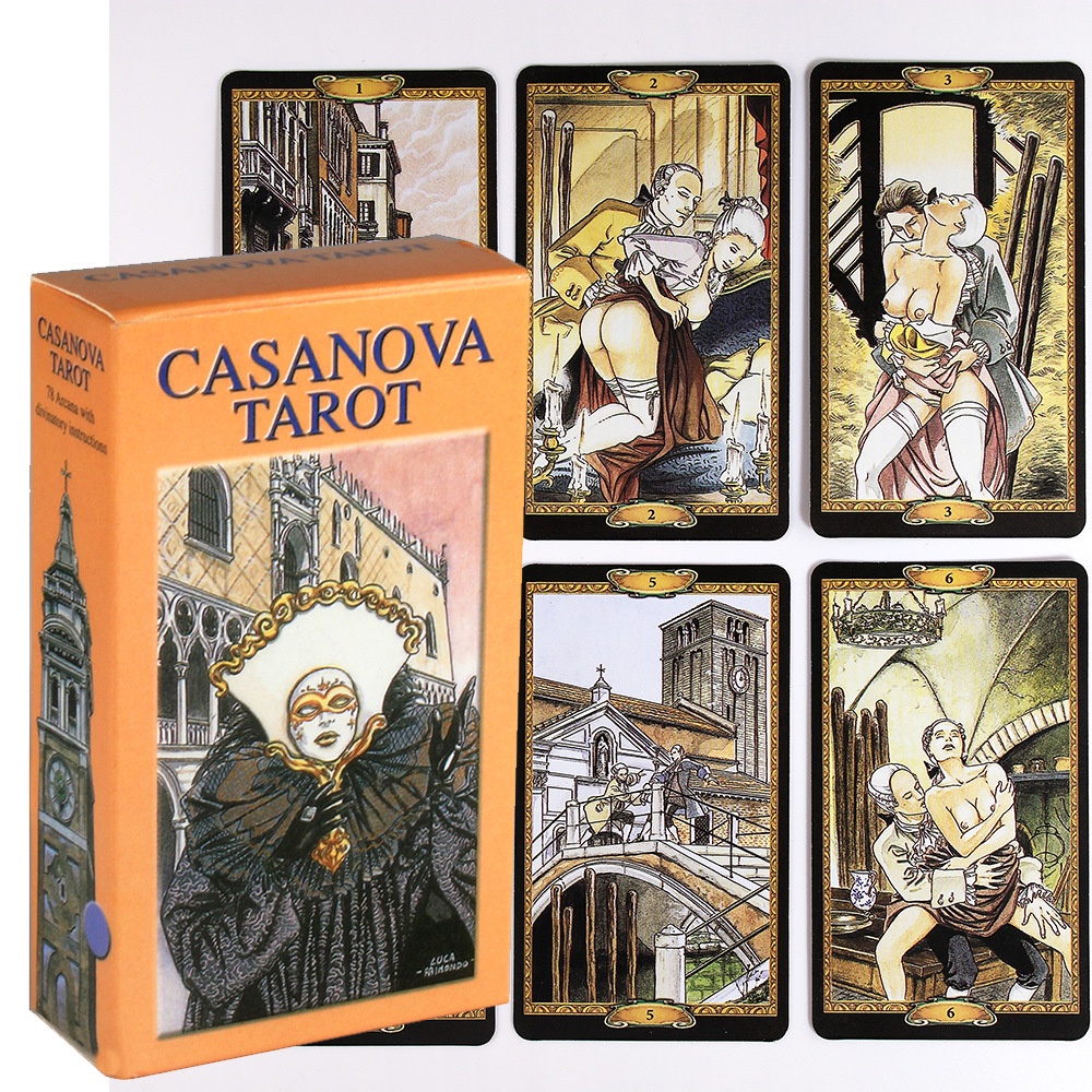 Casanova Tarot Cards Deck 78 cards Full colors Poker Size High quality Durable Paper Divination ...