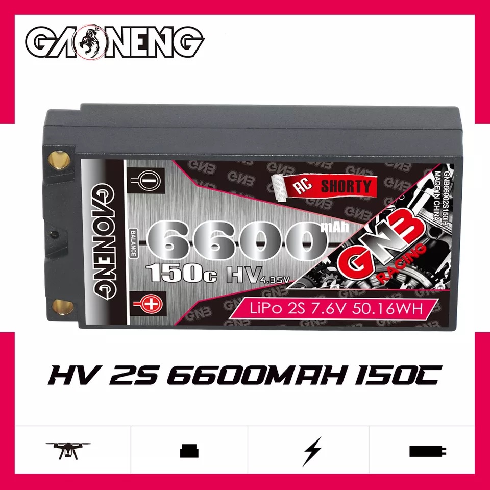 Gaoneng (GNB) LiPo RC Battery 6600mah 2S 150c HV Shorty | Shopee Philippines