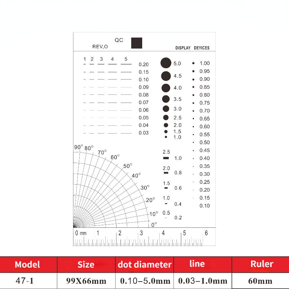 AZJ High Precision Film Point Gauge Soft Ruler Microscope Micrometer ...