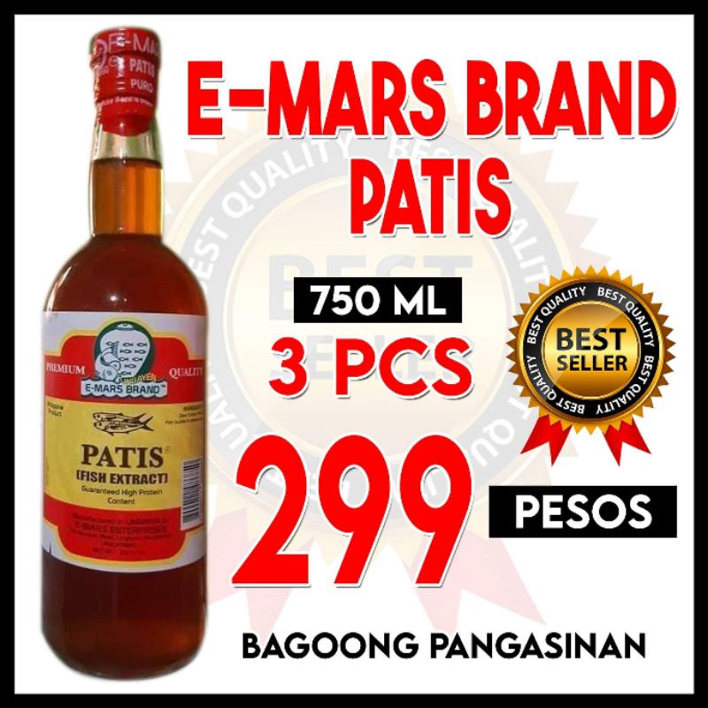 Bundles of 3Pcs ( Premium Quality Patis 750ML) | Shopee Philippines