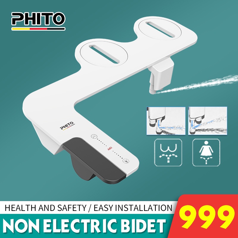 Phito Toilet Bidet Bathroom Non Electric Bidet Touch Style Hand Free ...