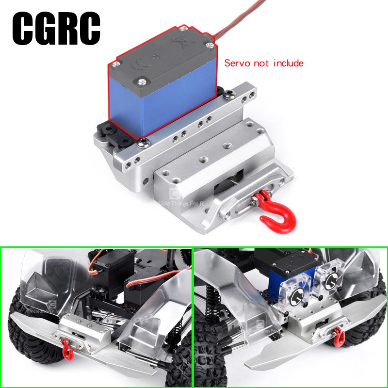 CGRC Servo Front Bracket with Built-in Winch Multifunction Kit for 1/10 ...