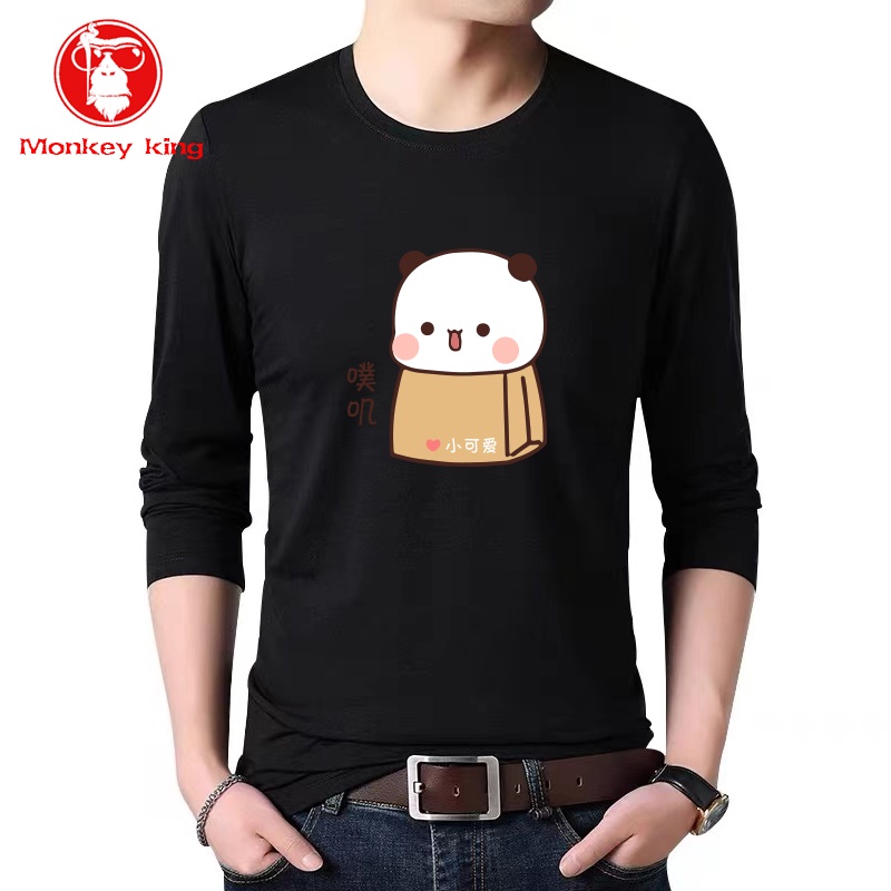 MONKEY KING COD Long sleeve plus size tshirt for men on sale print ...