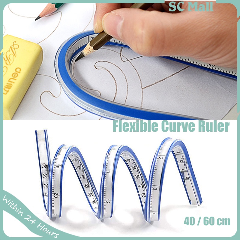 Flexible Curve Ruler 40/60cm Flexible Ruler Drawing and Sewing ...