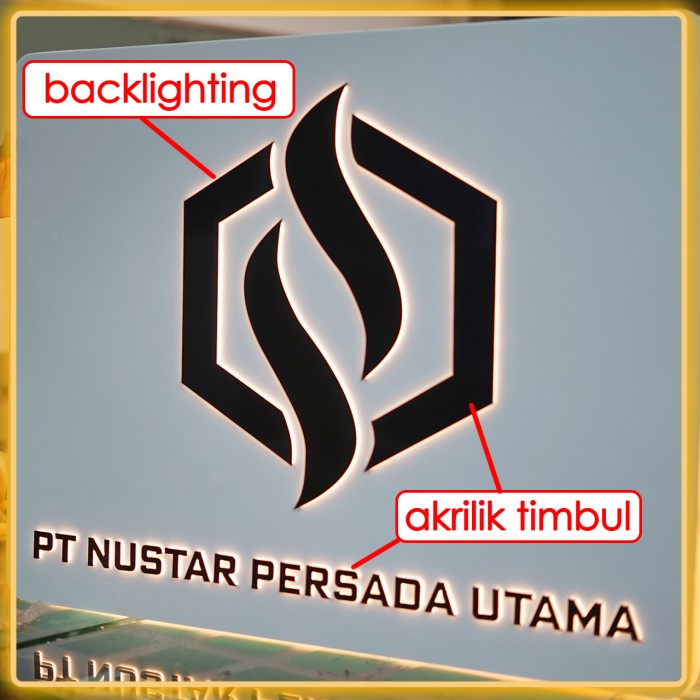 Premium Signage Box Backlight Logo Wall Decoration Custom Size | Shopee ...