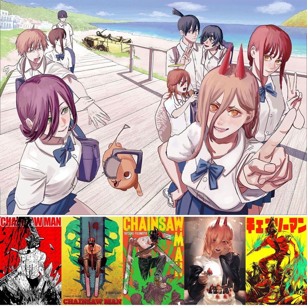 Popular Japanese Comic Chainsaw Man High-gloss Photo Paper Animetion HD ...