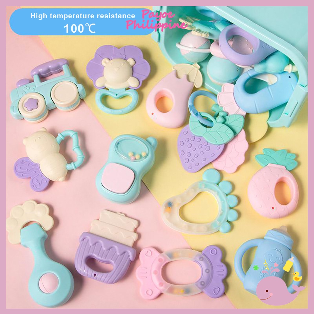 Silicone rattle Teether toys for baby toodler Infant Soft Teething ...
