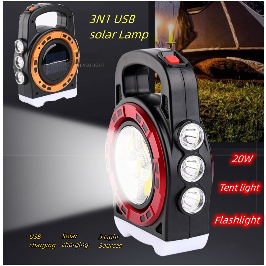 Outdoor solar USB hand light/rechargeable multifunctional flashlight ...