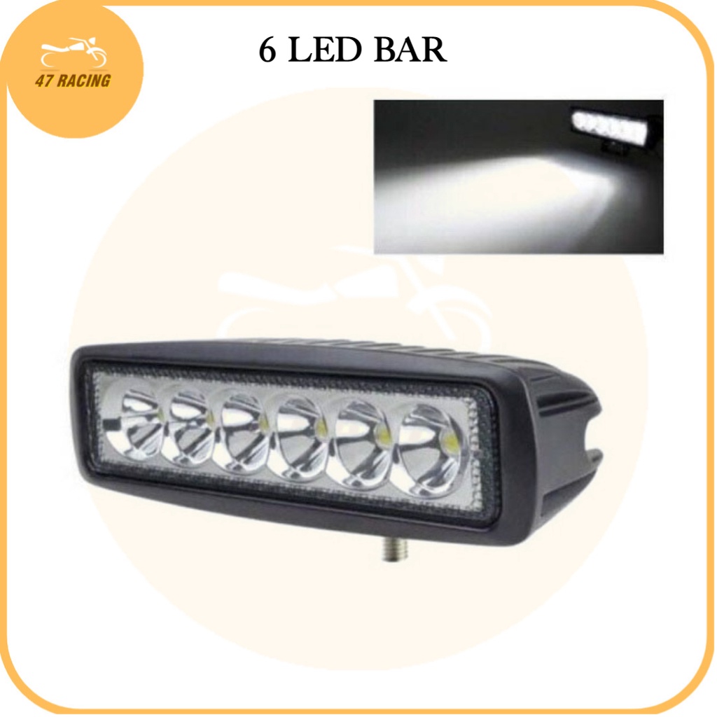 6 LED Bar HeadLights For Motorcycle | Shopee Philippines