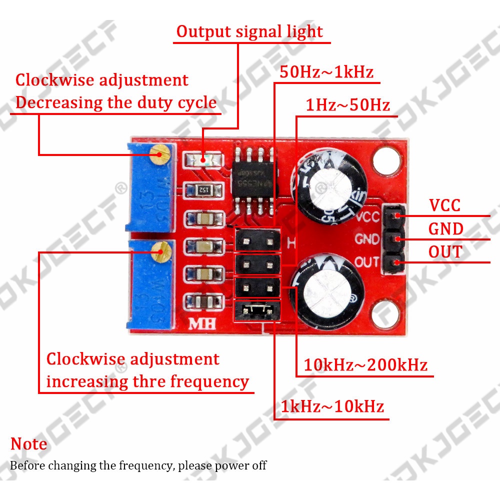 NE555 Adjustable Frequency Pulse Generator Module Stepper Motor Drive ...