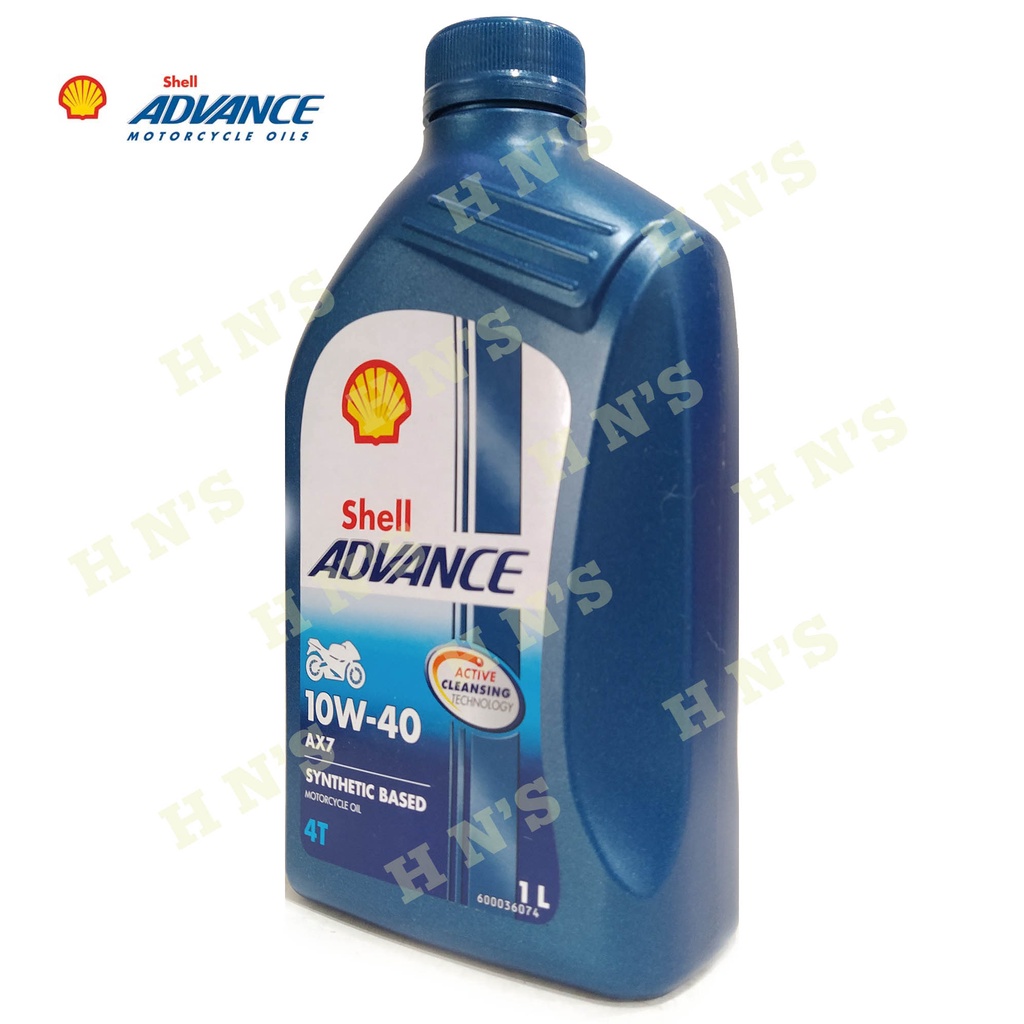 SHELL ADVANCE AX7 BLUE 10W-40 ( 1 Liter ) Engine Oil Genuine | Shopee ...
