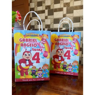 Jollibee Jollitown theme customize lootbag / paper bag (10pcs./order ...
