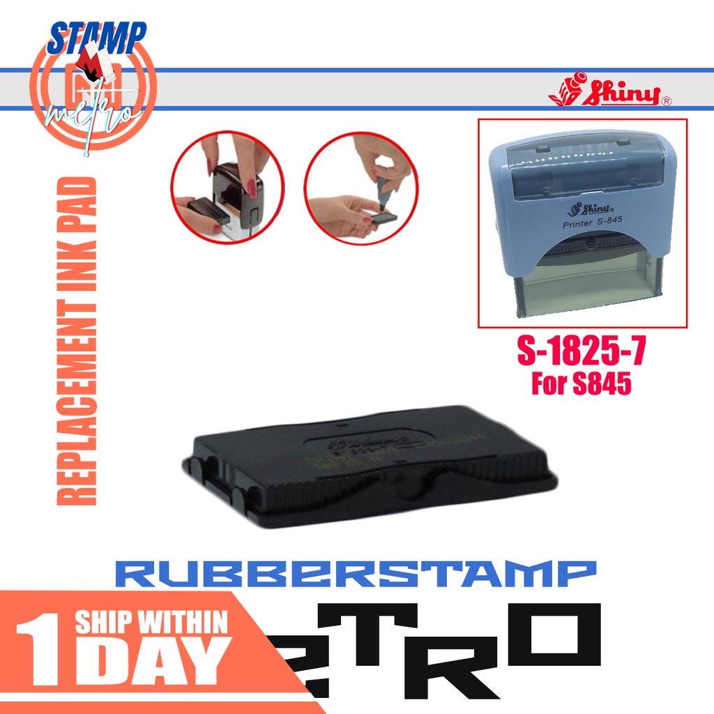 S-1825-7 Replacement pad for Shiny Self-inking Stamp [S845] | Shopee Philippines