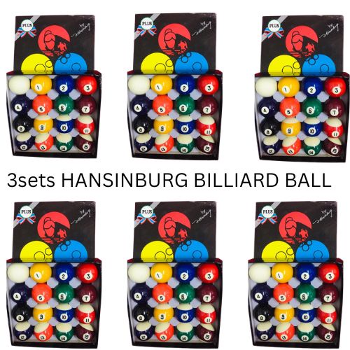 6 set Hansinburg Billiard Ball Set / standard size for billiard table ...
