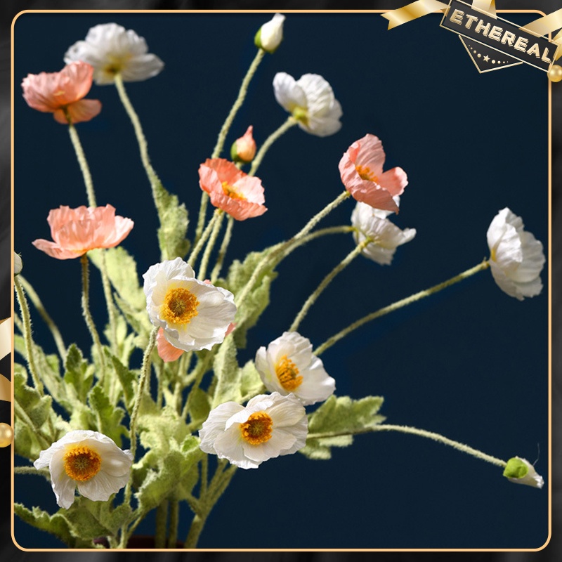 Beautiful Poppies Artificial Flower Simulation Silk Fake Flower For ...