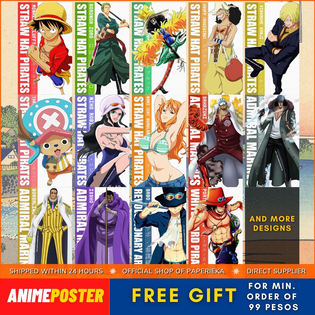 One Piece Character Edition : Official Anime Poster / Stickers ...