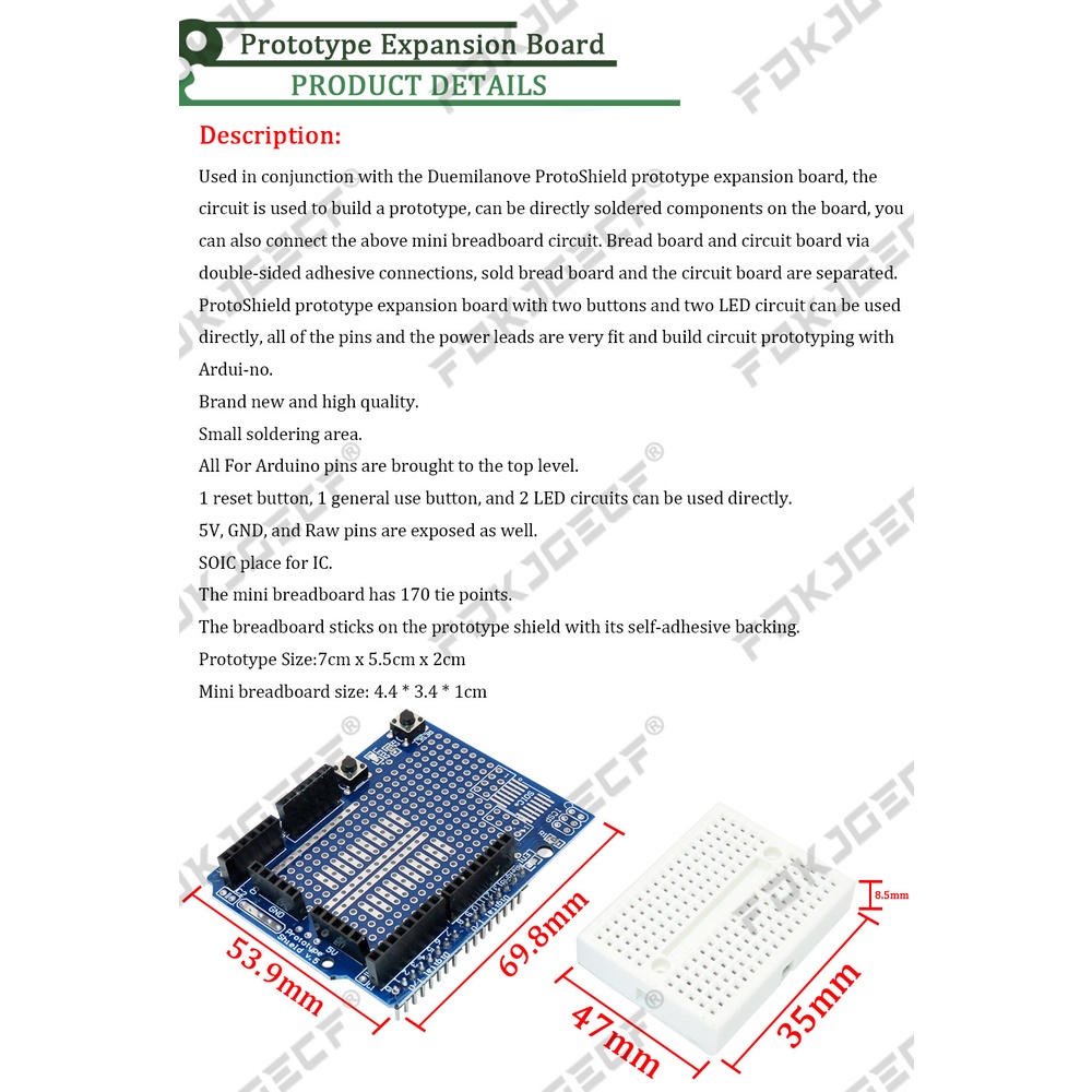 UNO Proto Shield prototype expansion board with SYB-170 mini bread ... UNO Proto Shield prototype expansion board with SYB-170 mini bread ...