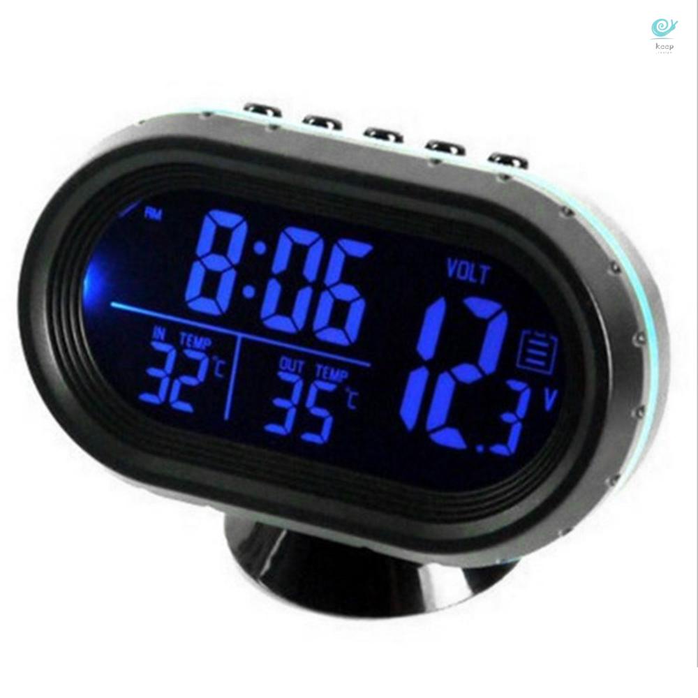 Kereph Car Thermometer Digital Clock DC 12V Automobile Clock LED ...