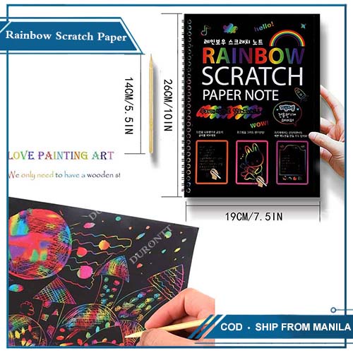 Gift For Kids 19*26cm Doodle Book Magic Scratch Note book Educational ...