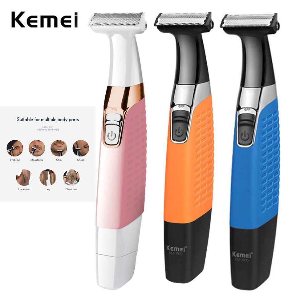 Kemei Electric Shaver One Blade USB Rechargeable Beard and Mustache ...