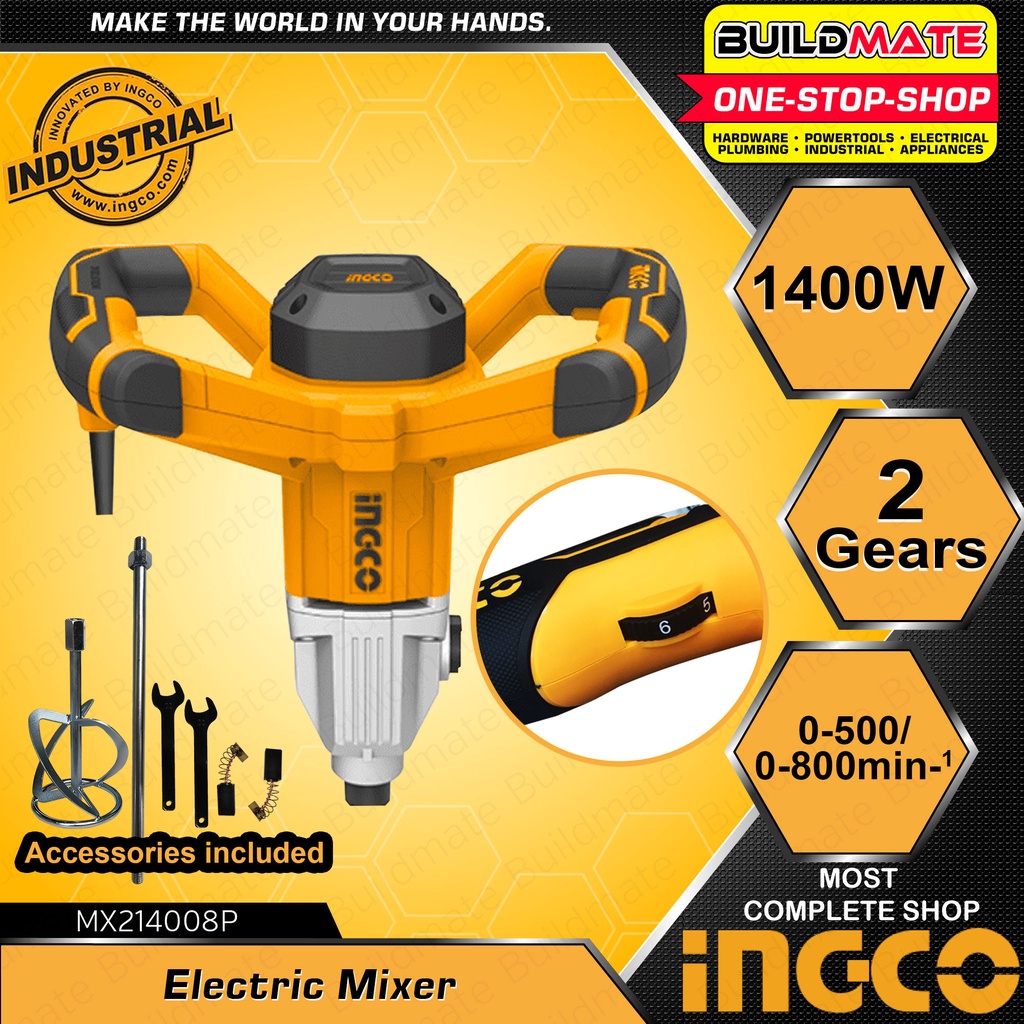 INGCO Electric Mixer 1400W W/ Mixing Pad Multi-functional Mixer For ...