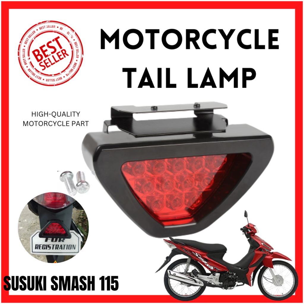 MOTORCYCLE TAIL LAMP FOR SUSUKI SMASH 115 | BRAKE LAMP TAIL | RED LIGHT ...