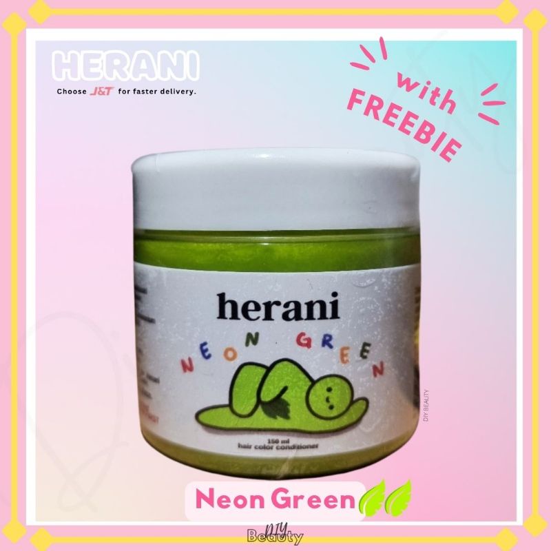️Authentic Herani Neon/Electric Green (150ml) Semi Permanent Hair ...