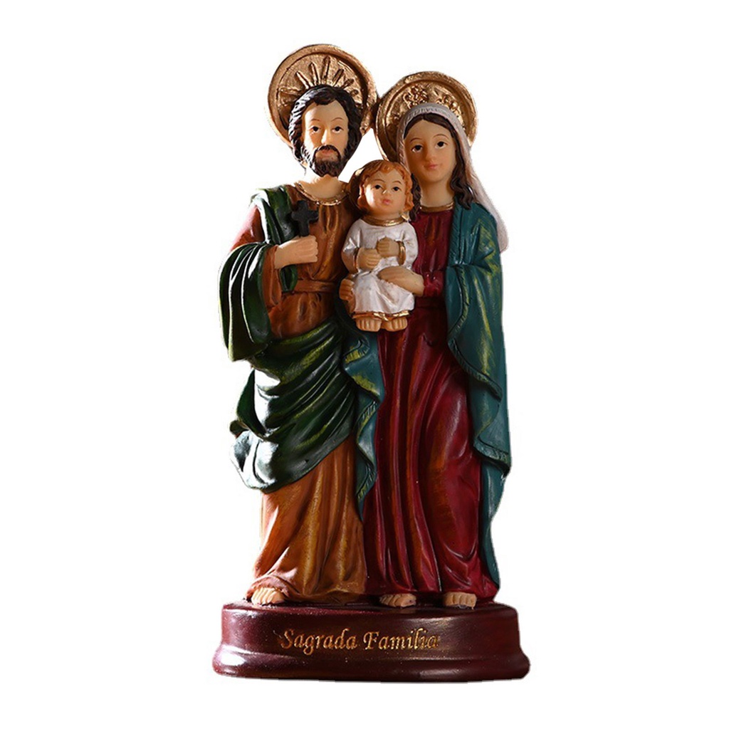 Holy Family Statue Catholic 14CM Jesus Mary And Joseph Statue Figurine ...