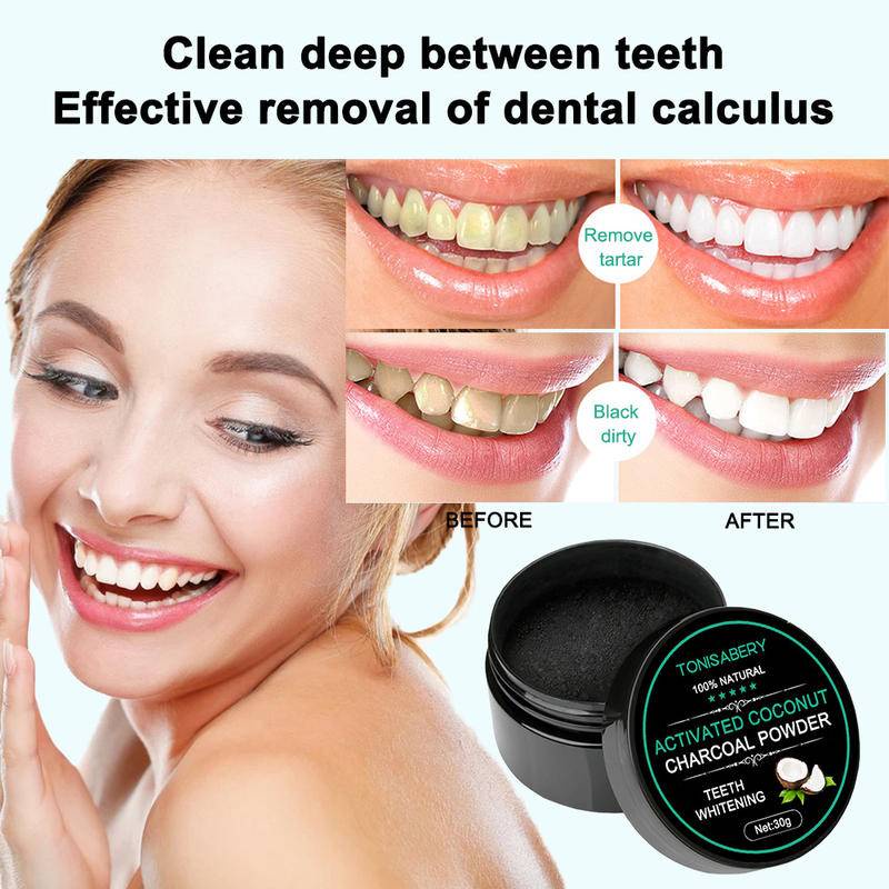 TONISABERY Coconut Shells Activated Carbon Teeth Whitening Organic ...