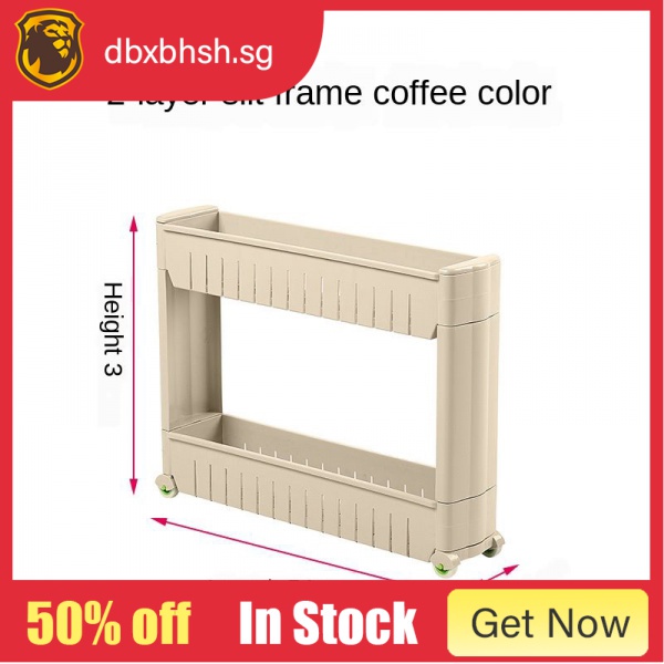 Narrow Kitchen Bathroom Storage Slim Wheel Rack- Slide Out Storage ...