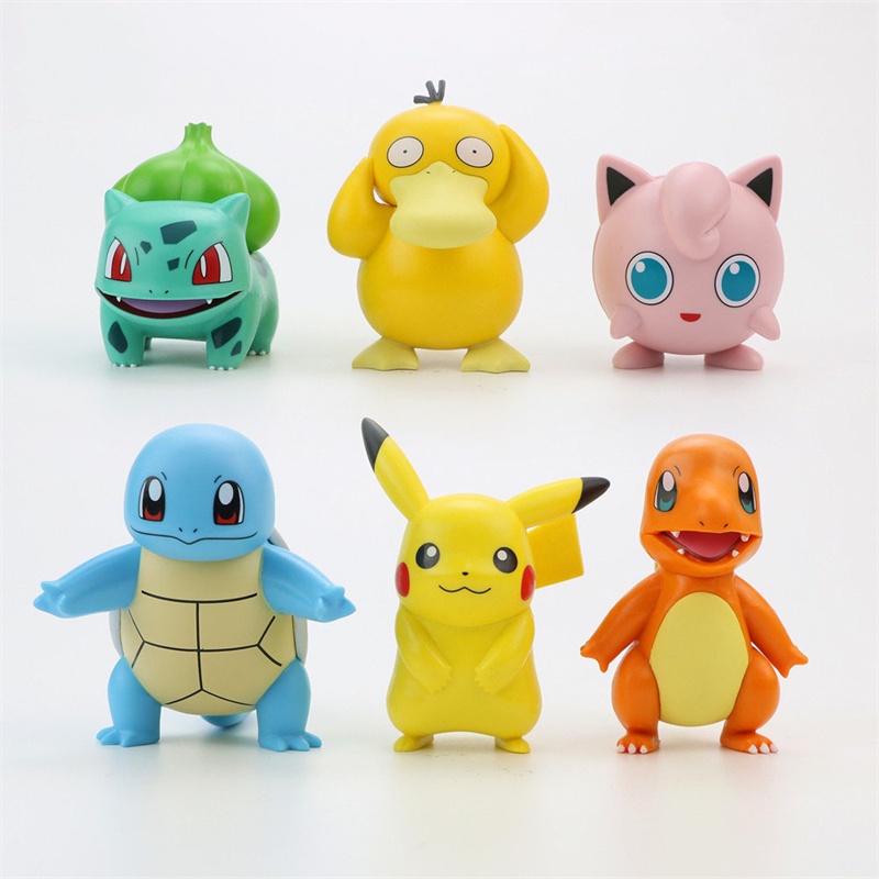 Pokemon Figures Model 6Pcs Different Styles Pikachu Anime Figure Dolls ...