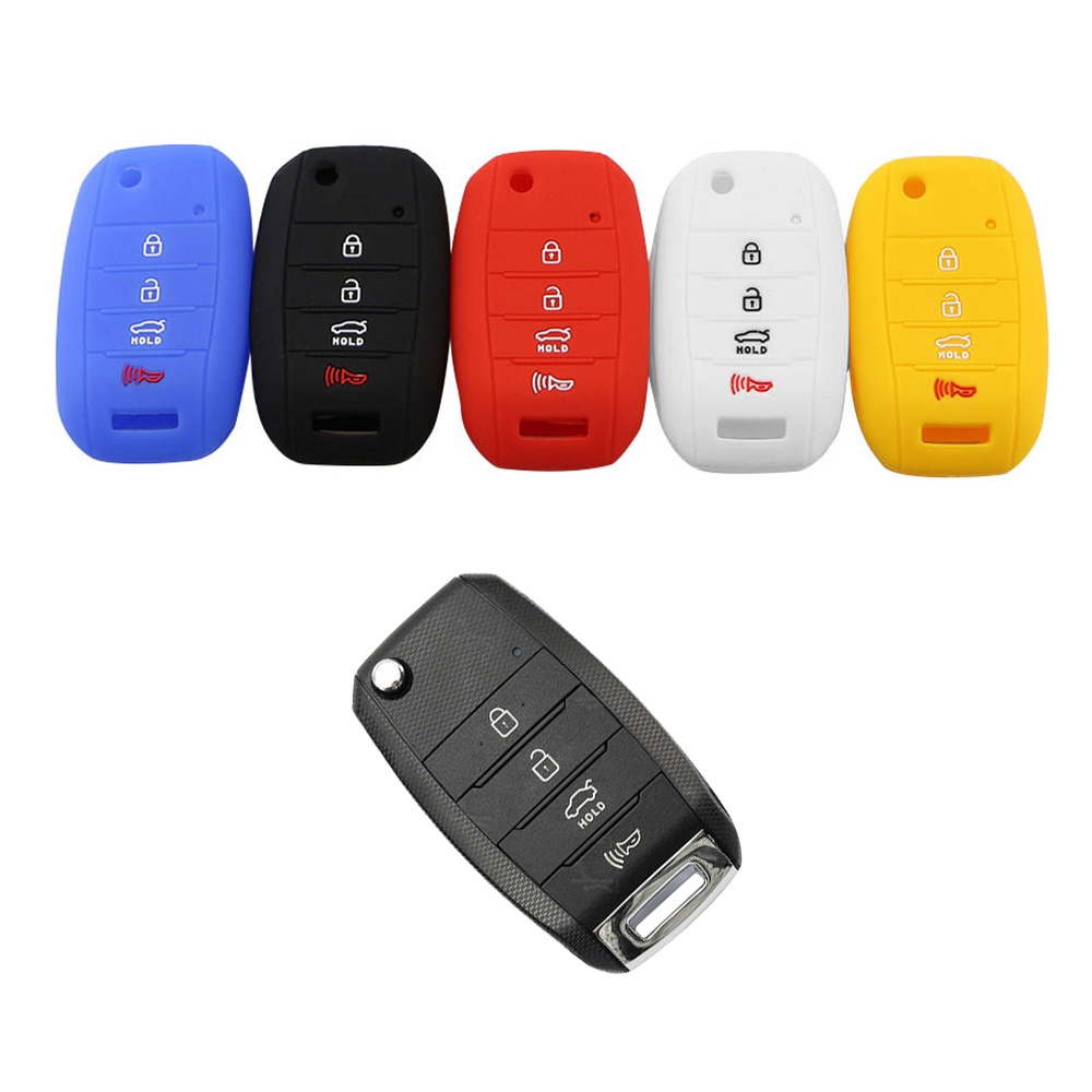 Silicone Car 4 Buttons Remote Flip Key Case Shell Cover Case Fob for ...