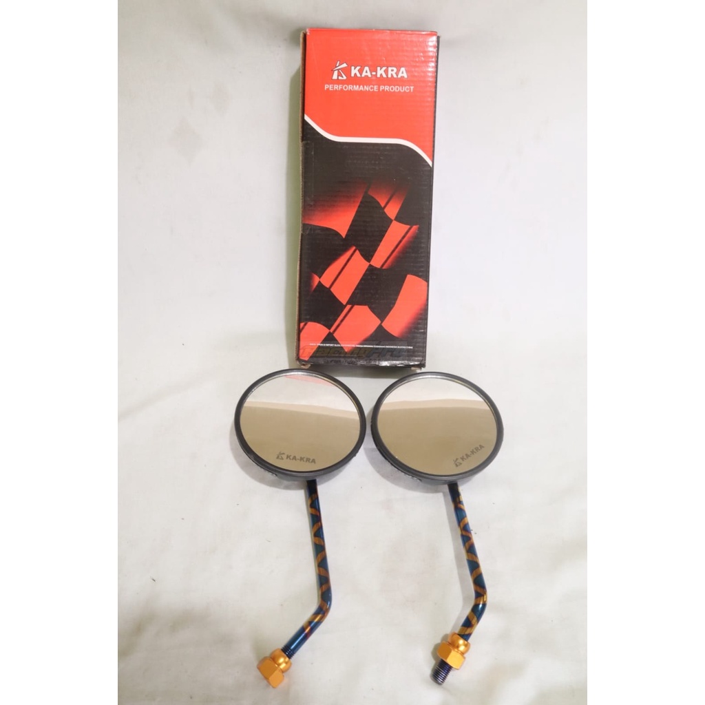 KAKRA CNC ROUND TRACK MIRROR UNIVERSAL CLEAR GLASS MOTORCYCLE MIO BEAT ...