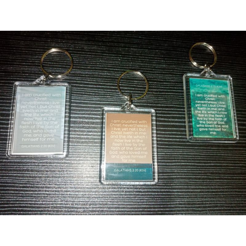 Bible Verse Keychain Galatians 2:20 (KJV) | Shopee Philippines