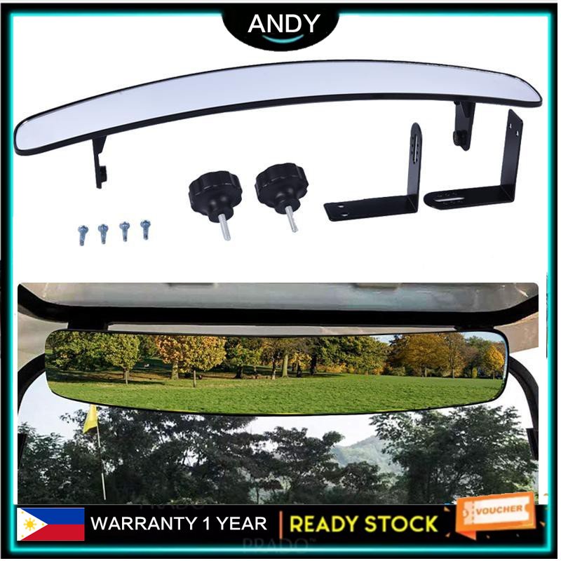 TCPH Golf Cart Rear View Mirror, 180 Degree Rear View Mirror 16.5 ...