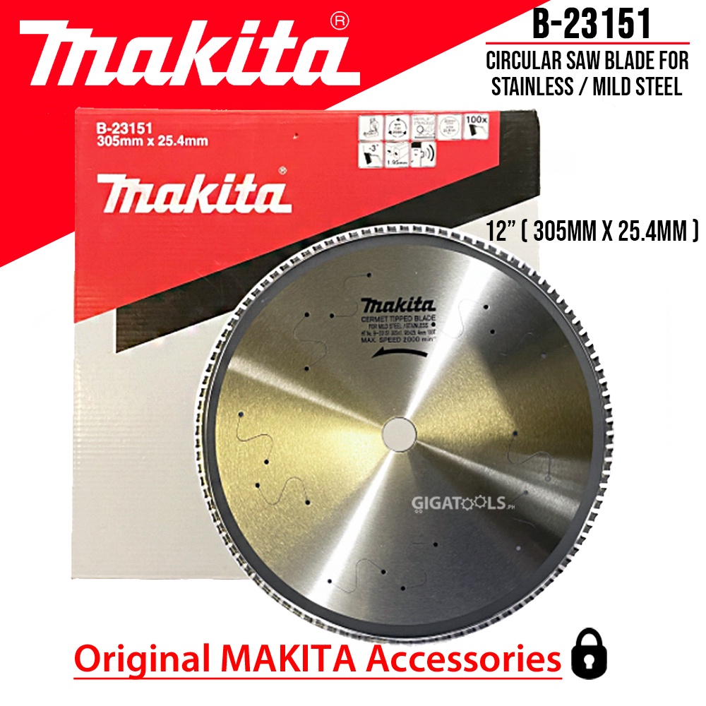 Makita B-23151 ( 305mm x 25.4mm ) 12" x 100T Circular Saw Blade for ...