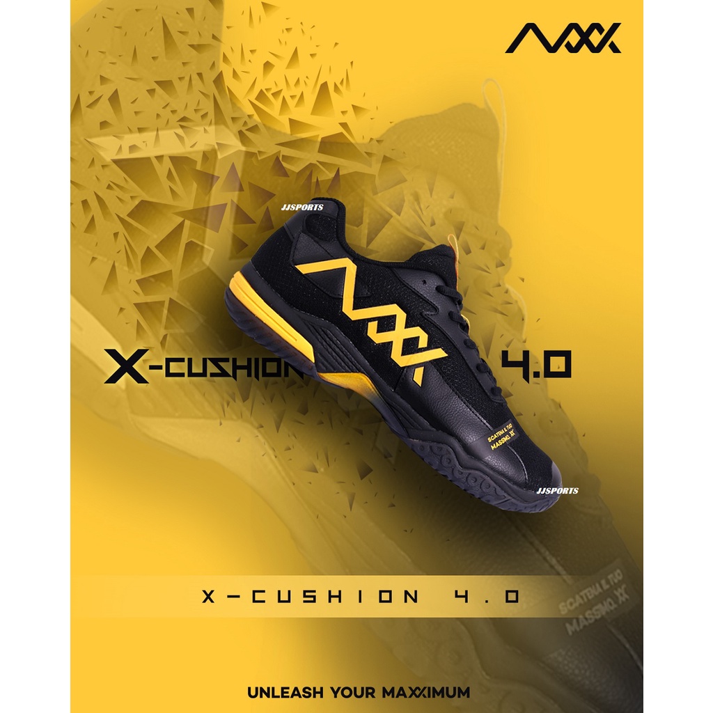 MAXX Badminton Shoes X-CUSHION 4.0 (BLACK) | Shopee Philippines