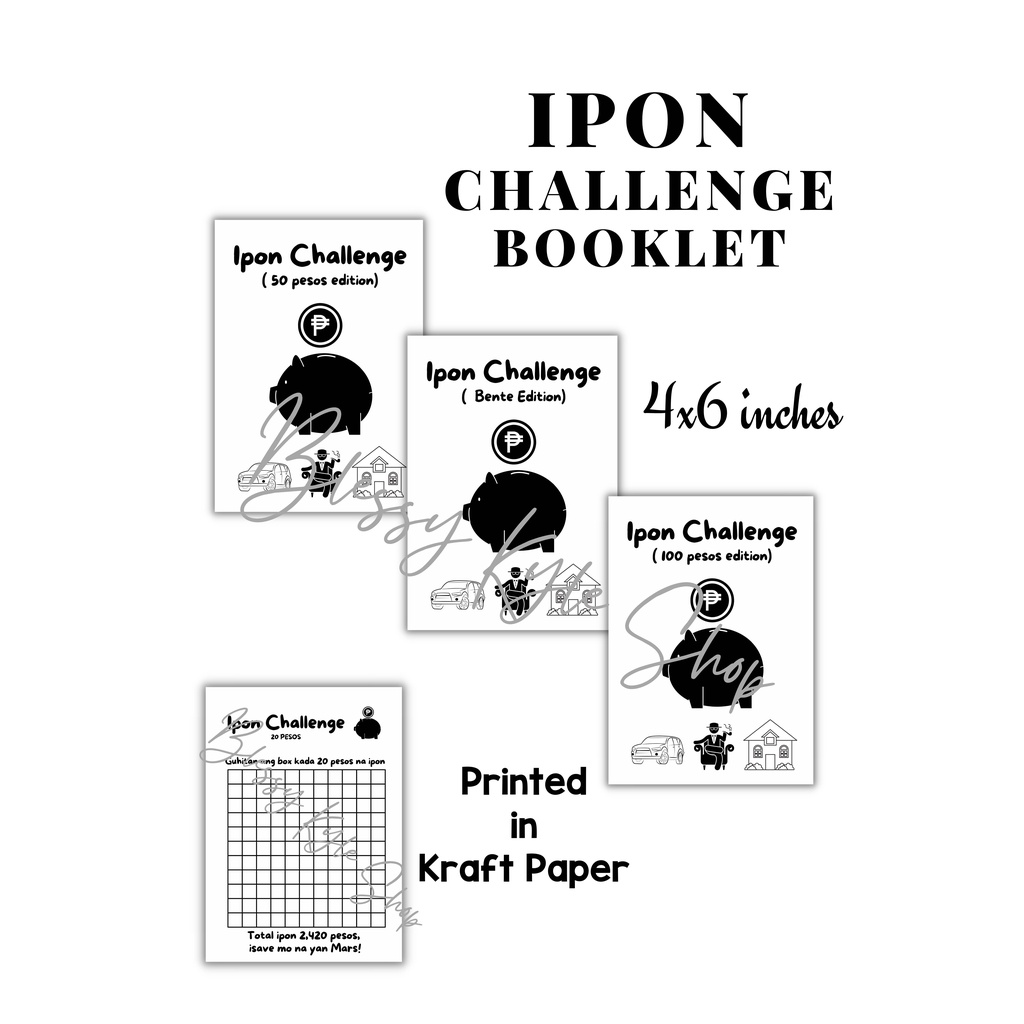Ipon Challenge Booklet A6 size | Shopee Philippines