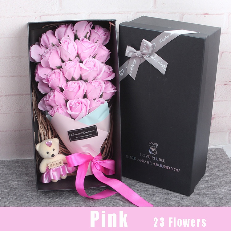 Soap Flower Rose 33 Roses Gift Box Explosive Birthday Gift For ...