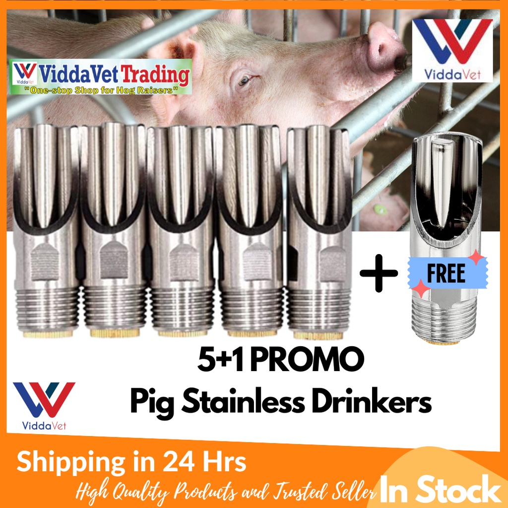 Viddavet 5+1 PROMO pig drinker stainless Pig Nipple drinker stainless ...