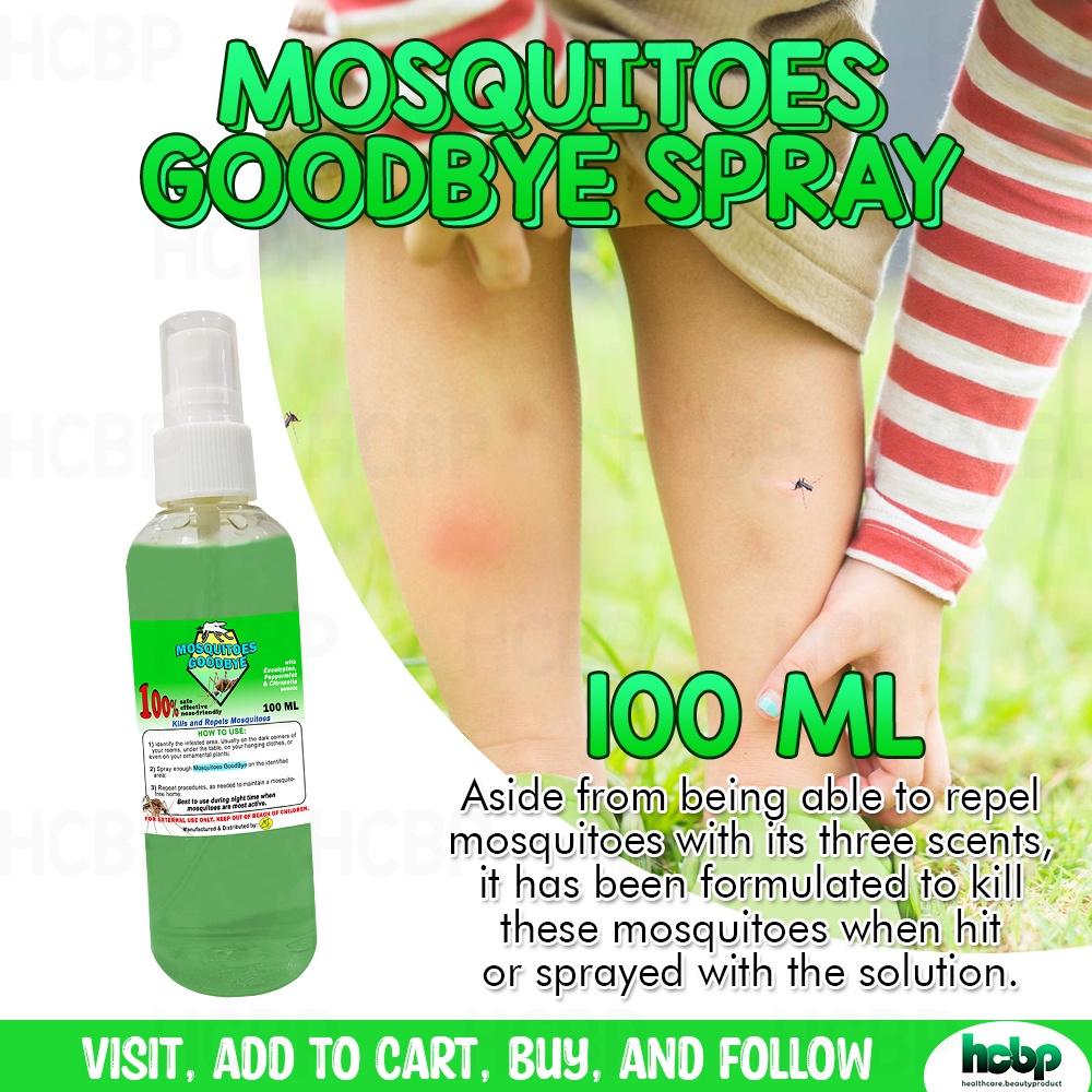 Mosquitoes Goodbye Spray 100ml Mosquito Killer Repellant Anti-dengue ...