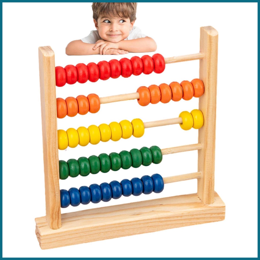 Abacus for Kids Math Preschool Number Learning Classic Toy Baby Abacus ...