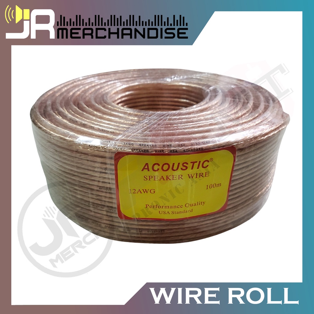 [JRM] Acoustic 1 ROLL (SW12GA-T) #12 AWG Transparent Speaker Wire ...