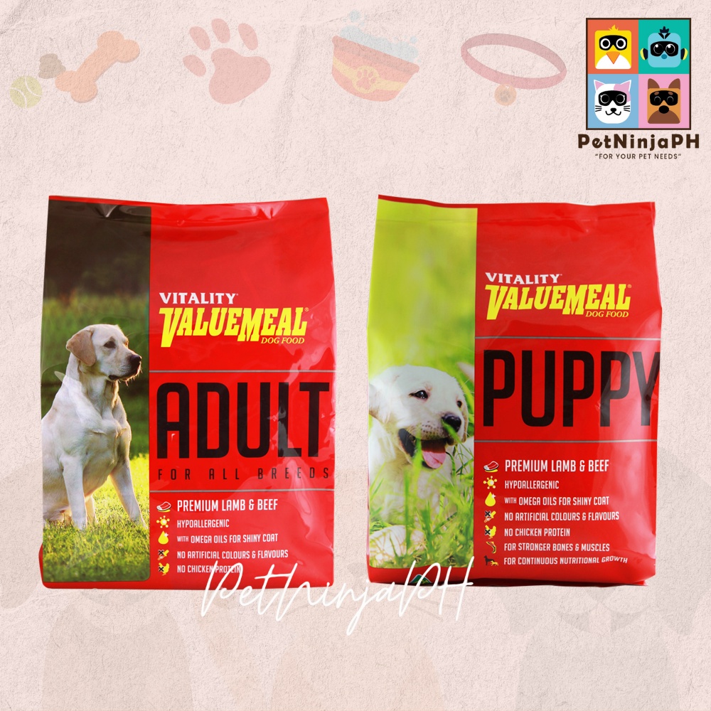 Value Meal Dog Food 3 kg Original Packaging for Puppies and Adults ...