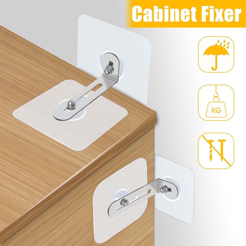 Baby Safety Furniture Anti Toppling Buckle / Clear PVC Cabinet Fixer ...
