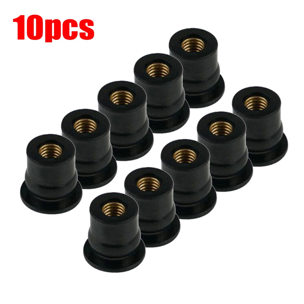 10pcs M6 Well Nuts Rubber Universal Windscreen&Fairing Panel Mounting ...