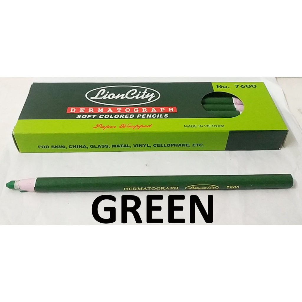 LION CITY DERMATOGRAPH ( GREEN ) SOFT COLORED TAILORS PENCILS ( PRICE ...