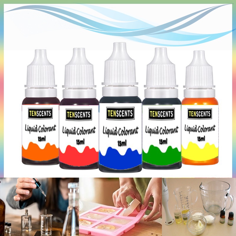 15ml LIQUID COLORANT DYE Water Soluble for Perfume, Soap, Dishwashing ...