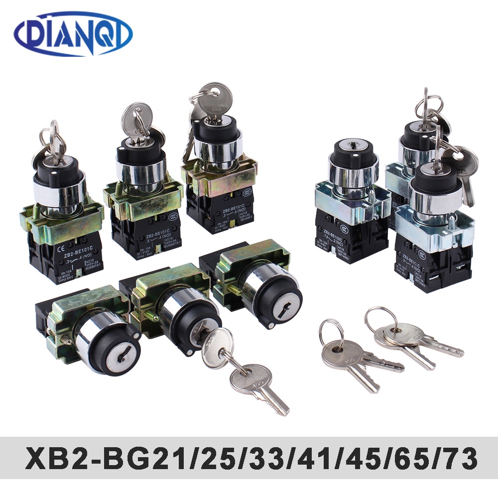 XB2-BG21/25/33/41/45/65/73 1NO/1NO1NC/2NO 2/3 position key operated ...